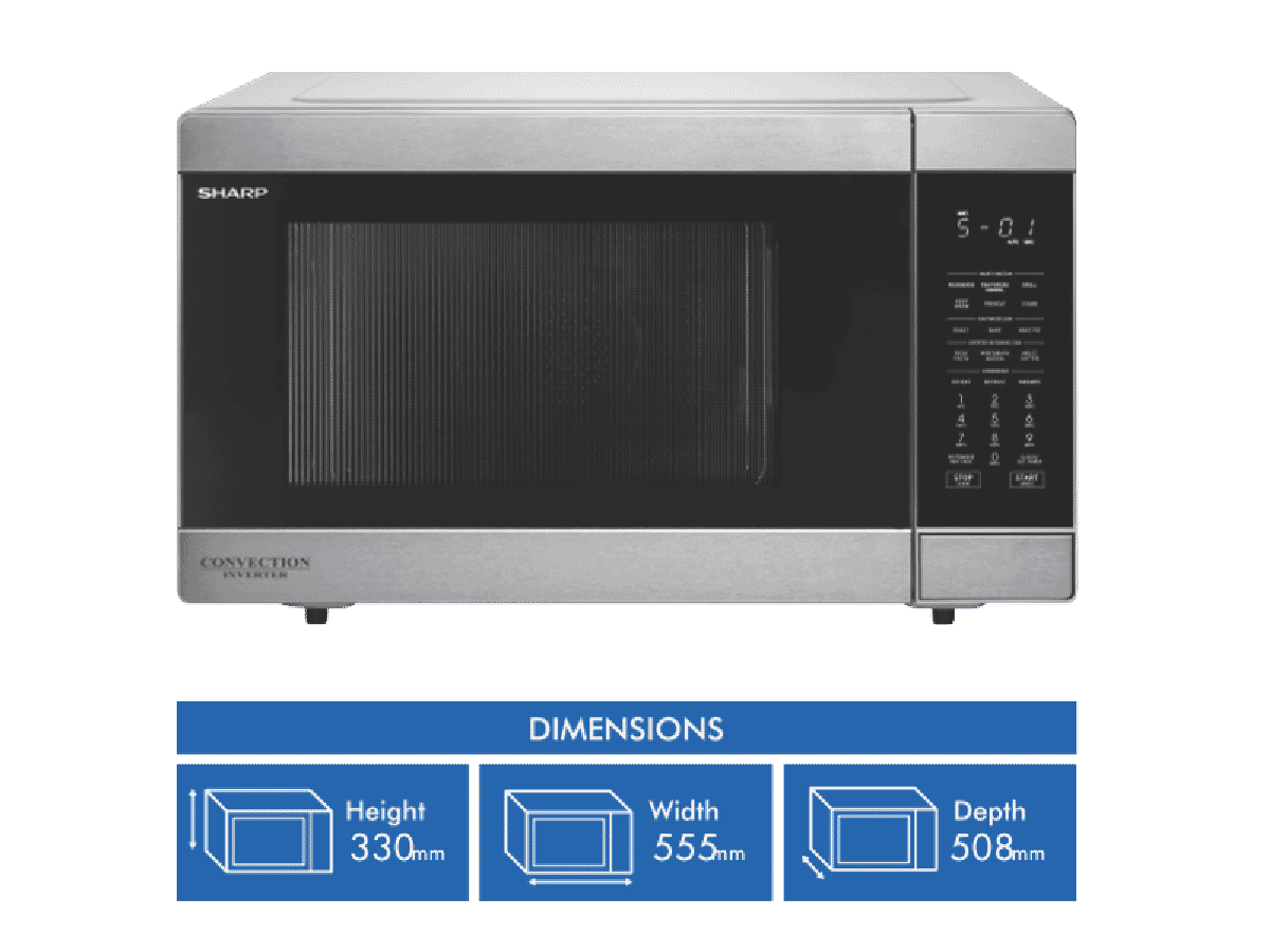 Sharp 42L 1100W Convection Inverter Microwave Stainless Steel R42CVST