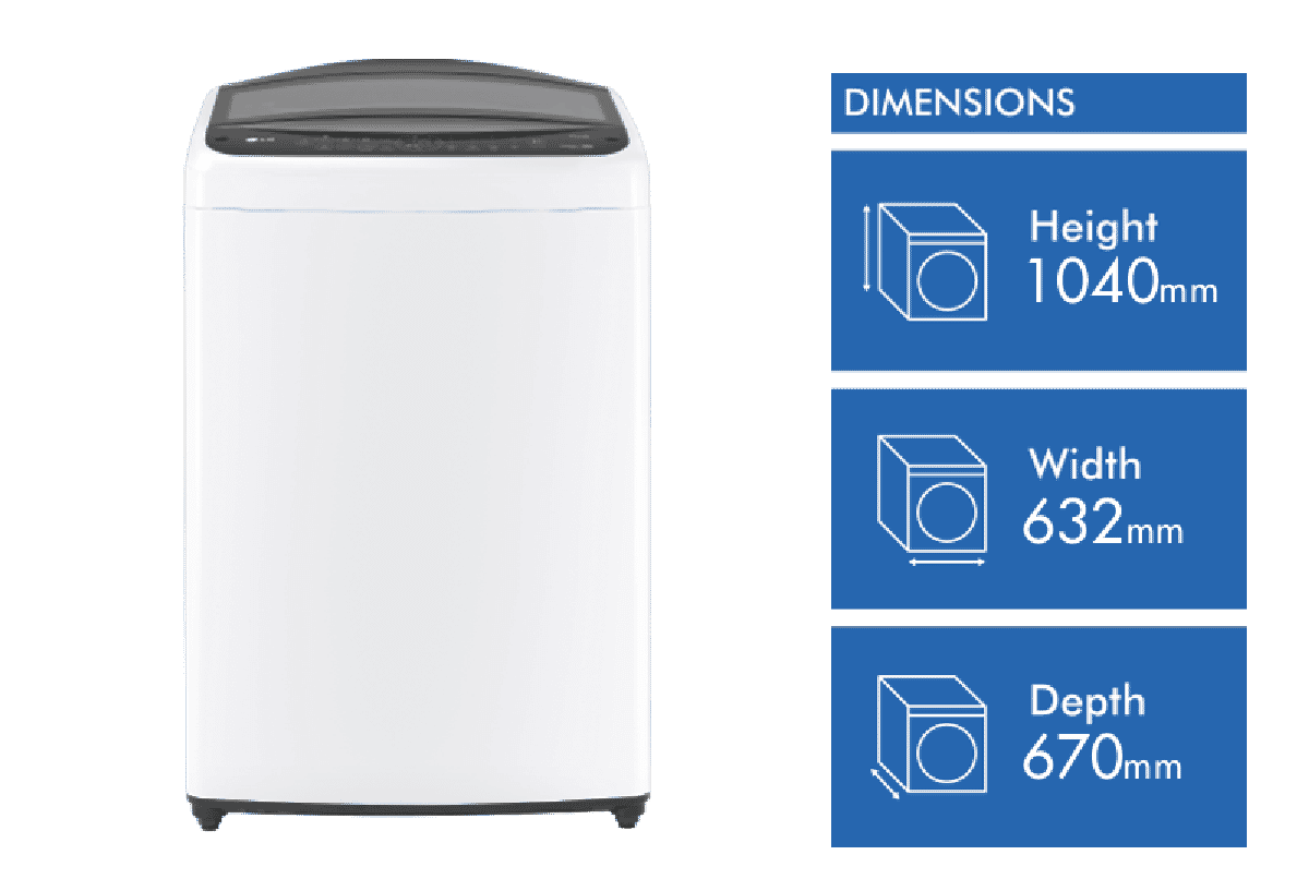 LG 10kg Top Load Washing Machine WTL5-10W | Energy Efficient