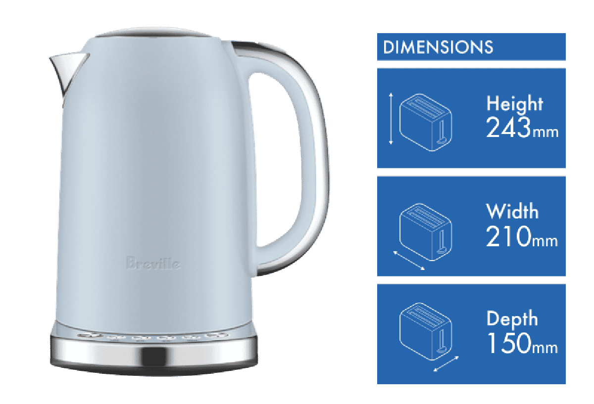 Breville The TempSet Kettle - Pale Dusky Blue LKE842PDB2IAN1