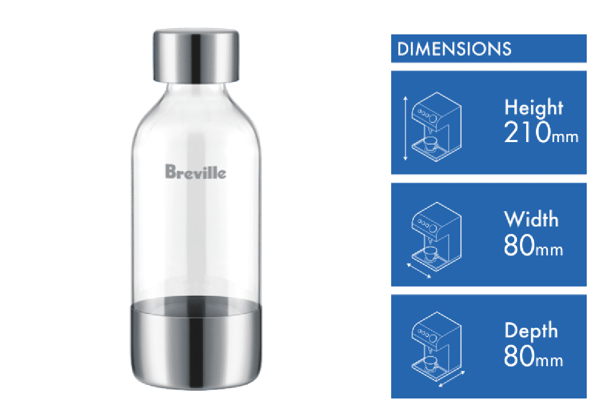 Breville The InFizz 0.6 Litre Bottles BCA002BSS0ZAN0