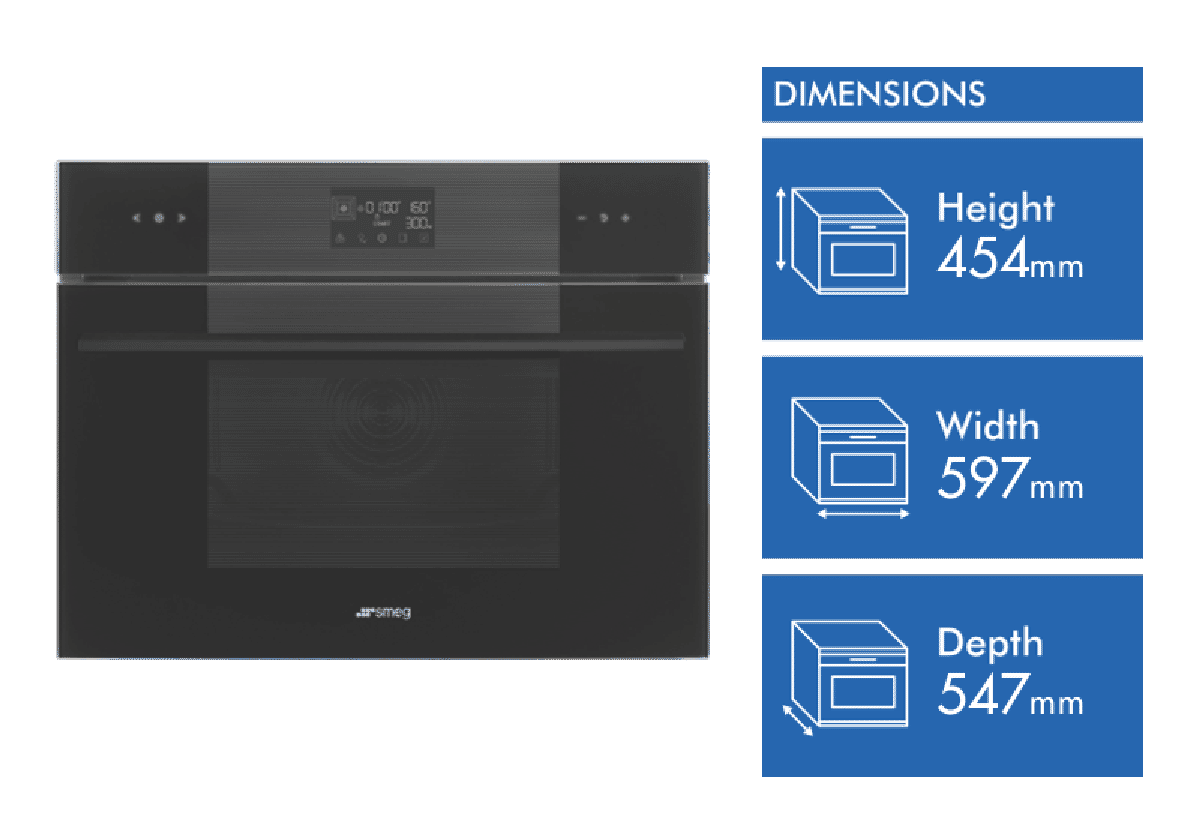 Smeg Linea Compact Speed Oven SOA4102M1B3