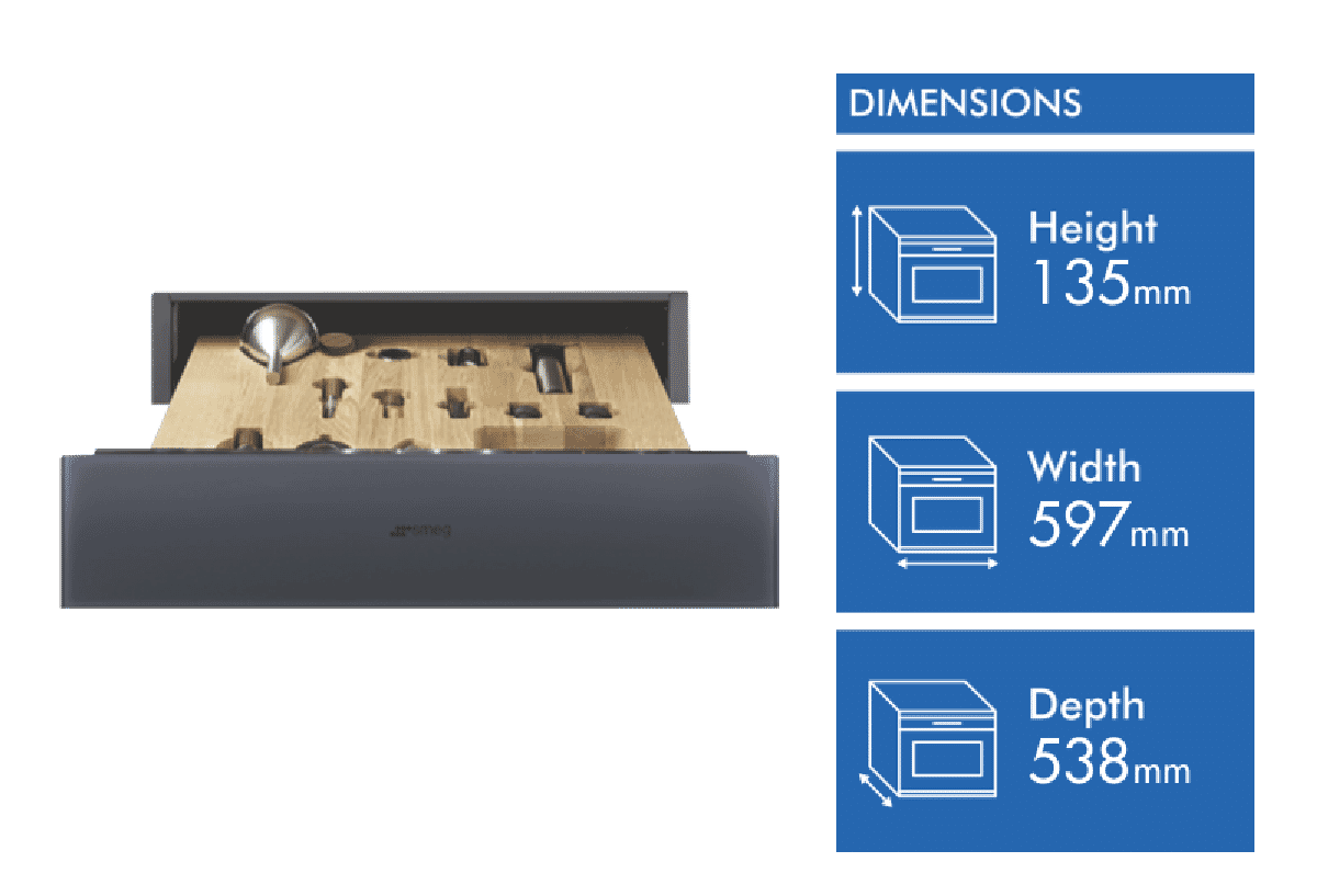 Smeg 15cm Linea Sommelier Drawer CPS115G