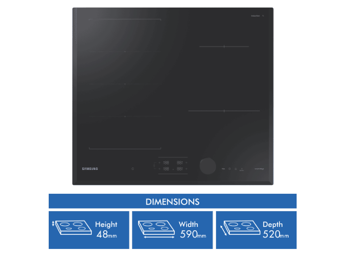 Samsung 60cm Induction Cooktop NZ64B6058KK