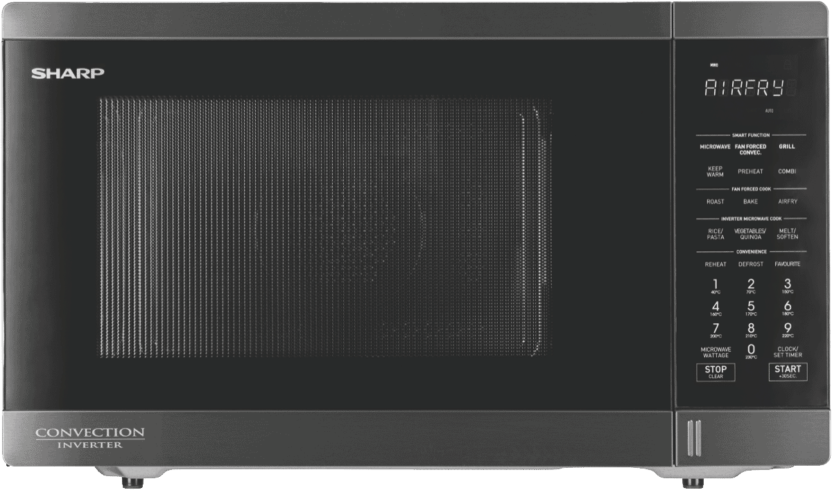 Sharp 32L 1100W Airfry Convection Microwave - Black Stainless Steel ...