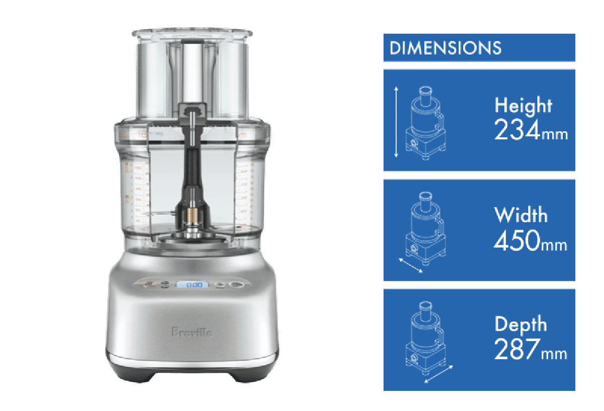 Breville The Kitchen Wizz Food Processor BFP810BSS3IAN1