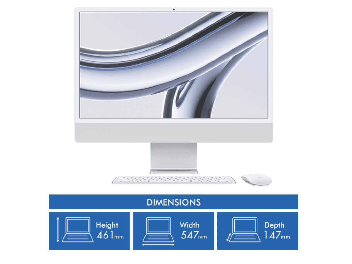 Apple iMac 24" Retina 4.5K Display with M3 chip 8-core GPU 256GB Silver ...