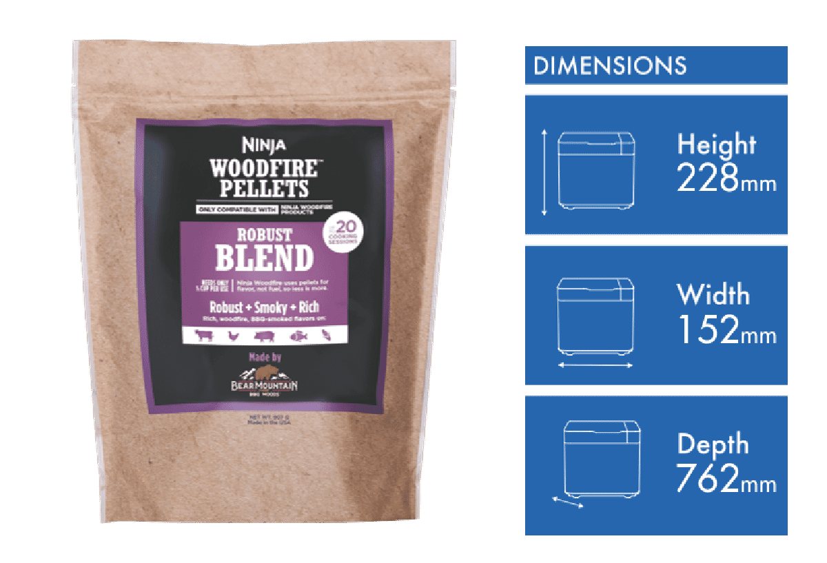 Ninja 900g Ninja Wood Fire Grill Robust Blend Pellets 4759L751