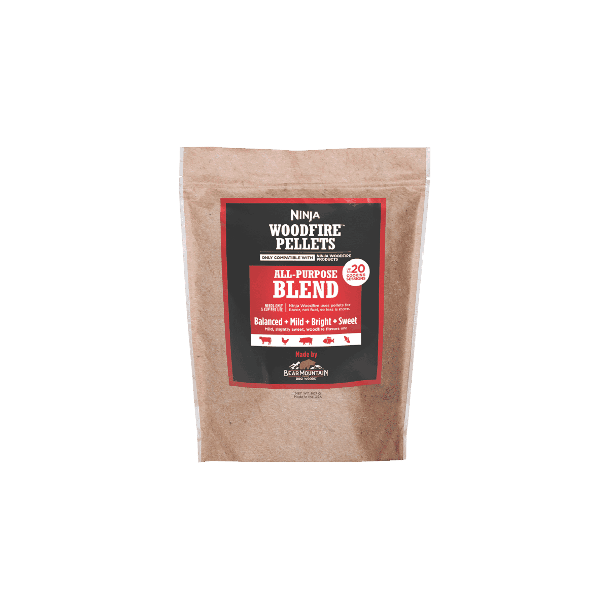 Ninja 900g Woodfire Grill All Purpose Blend Pellets 4760L751