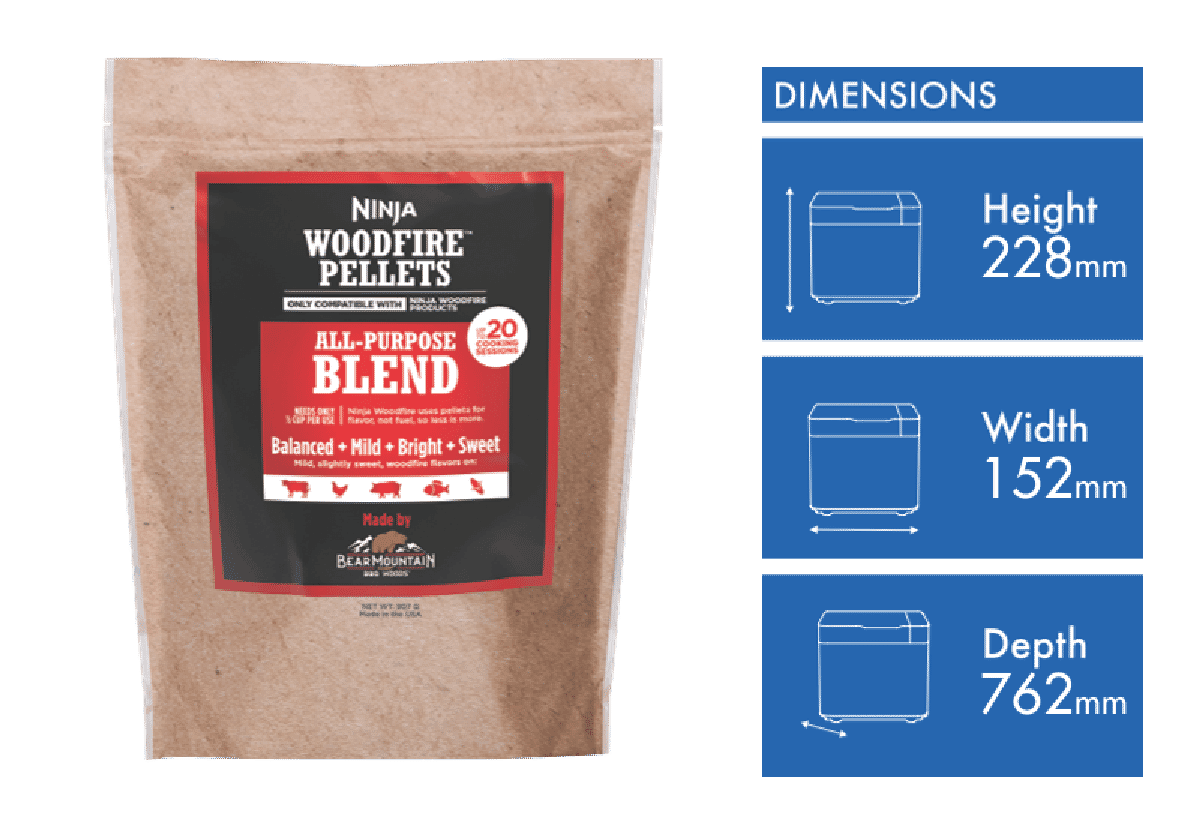 Ninja 900g Woodfire Grill All Purpose Blend Pellets 4760L751