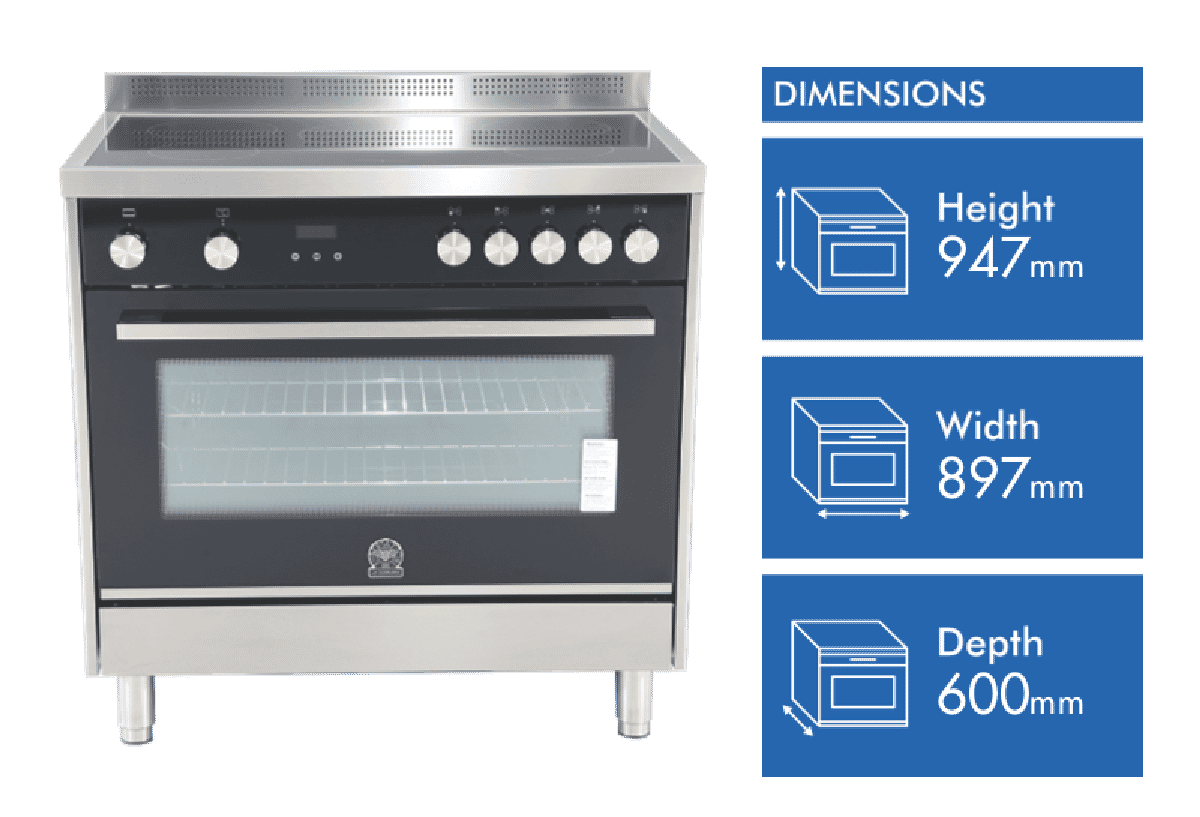 La Germania 90cm Induction Freestanding Cooker TUS90IND60LAX
