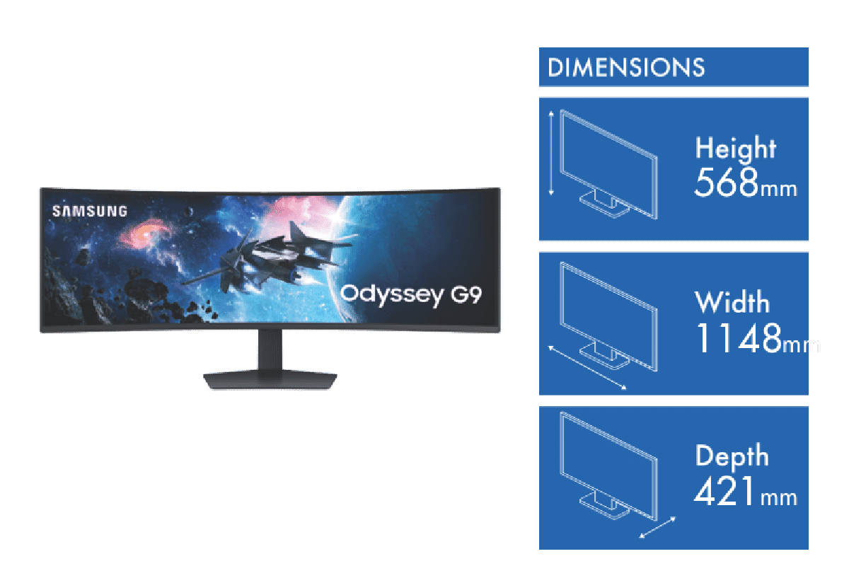 Samsung 49" Odyssey G95C Curved DQHD Gaming Monitor LS49CG954EEXXY