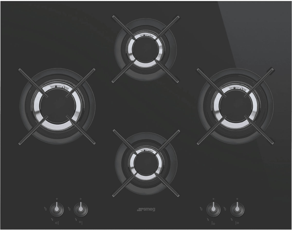 Smeg 65cm Linea Gas On Glass Cooktop PV164LCNAU