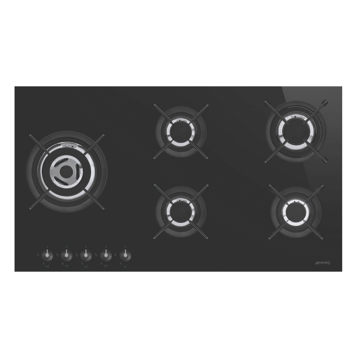 Smeg 90cm Linea Gas On Glass Cooktop PV195LCNAU