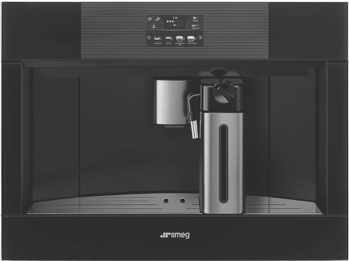 Smeg Linea Coffee Maker Frameless Black CMS4104B3