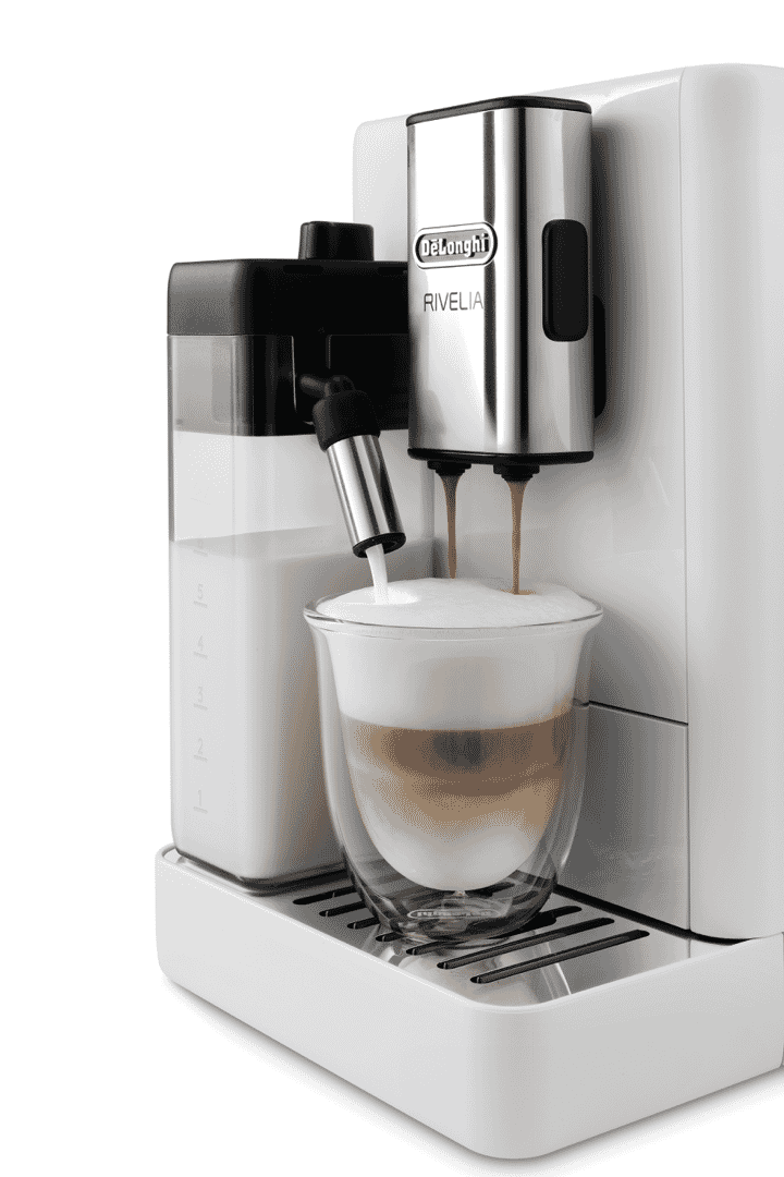 DeLonghi Rivelia Fully Automatic Coffee Machine White EXAM44055W