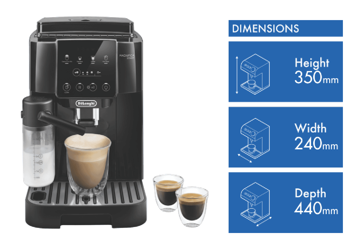 DeLonghi Magnifica Start With Milk Fully Automatic Coffee Machine ...