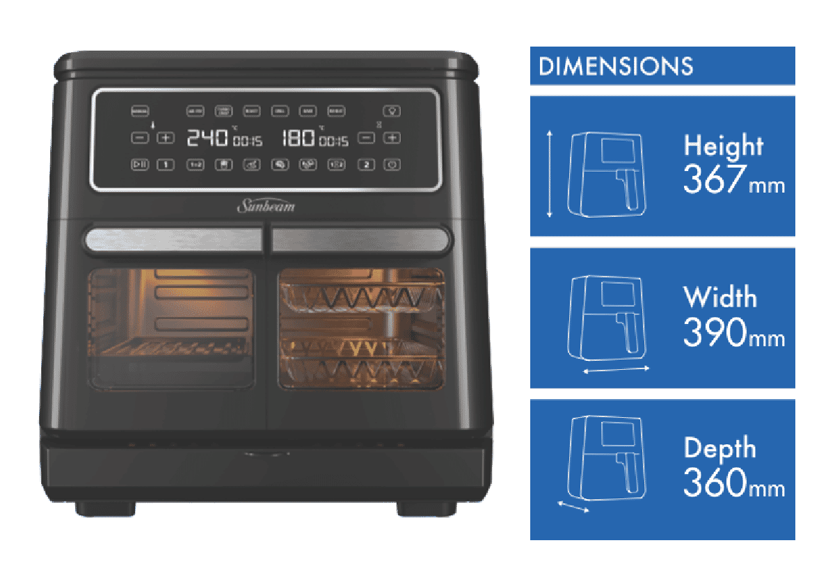 Sunbeam Multi Zone Air Fryer Oven AFP6000BK
