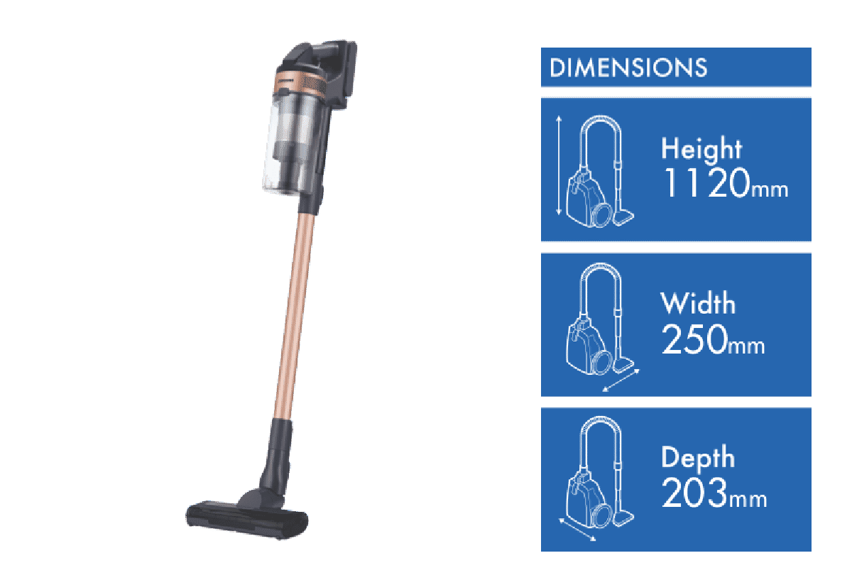 Samsung Jet 65 Pet Cordless Vacuum Teal Gold VS15A60AGR7