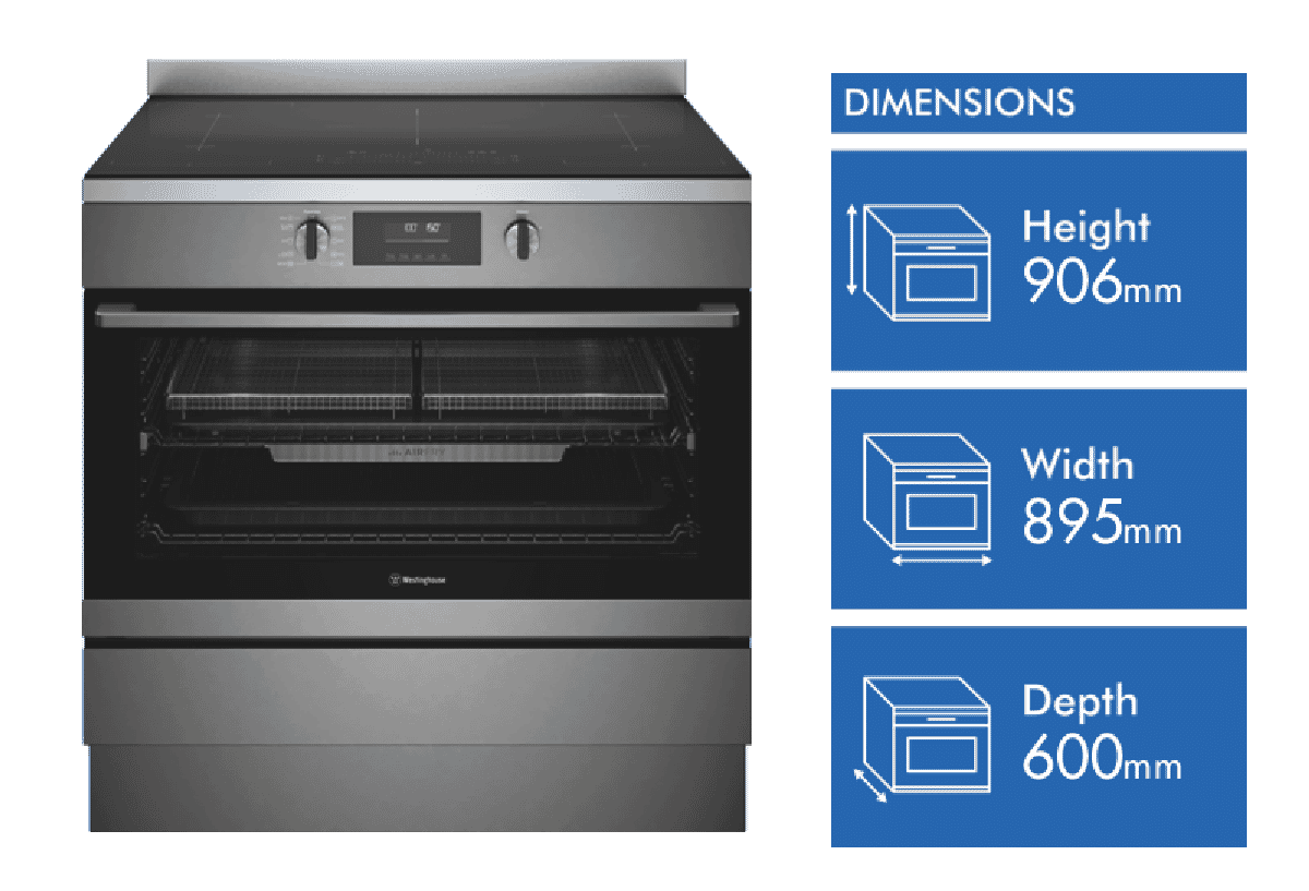 Westinghouse 90cm Induction Freestanding Cooker WFE9756DD