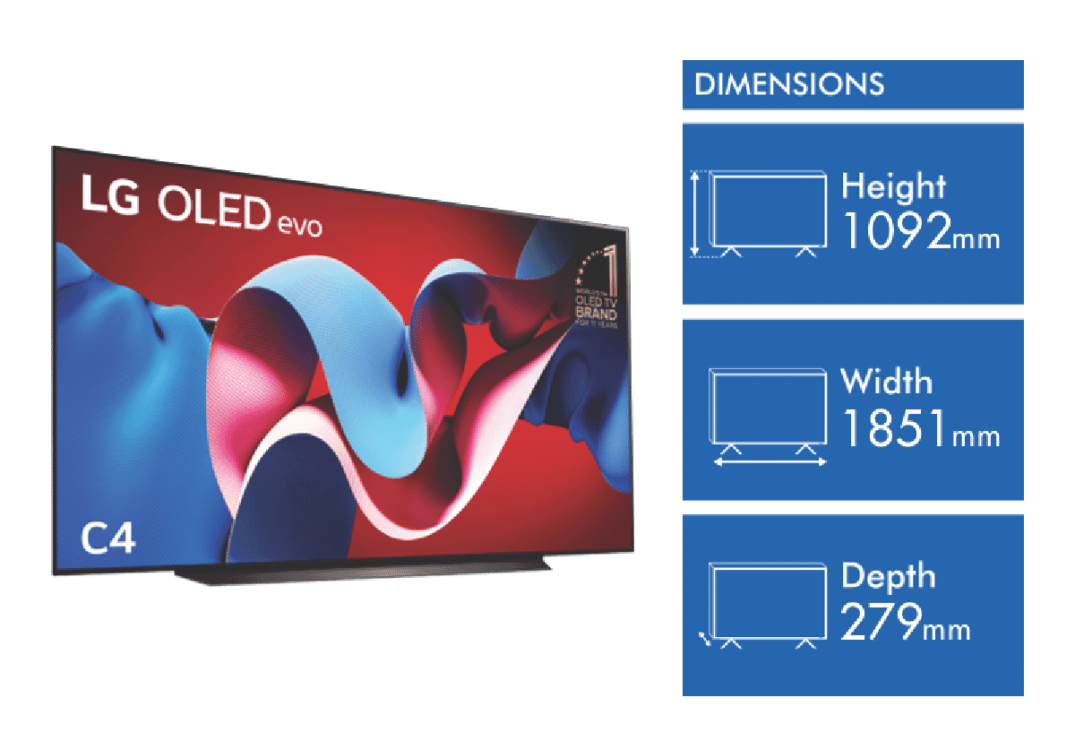 LG 83" OLED EVO C4 4K Smart TV 24 OLED83C4PSA