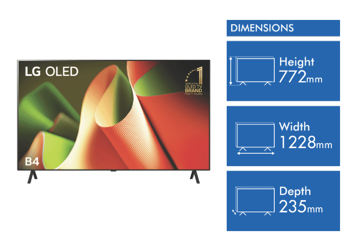 LG 55" OLED B4 4K Smart TV 24 OLED55B4PSA