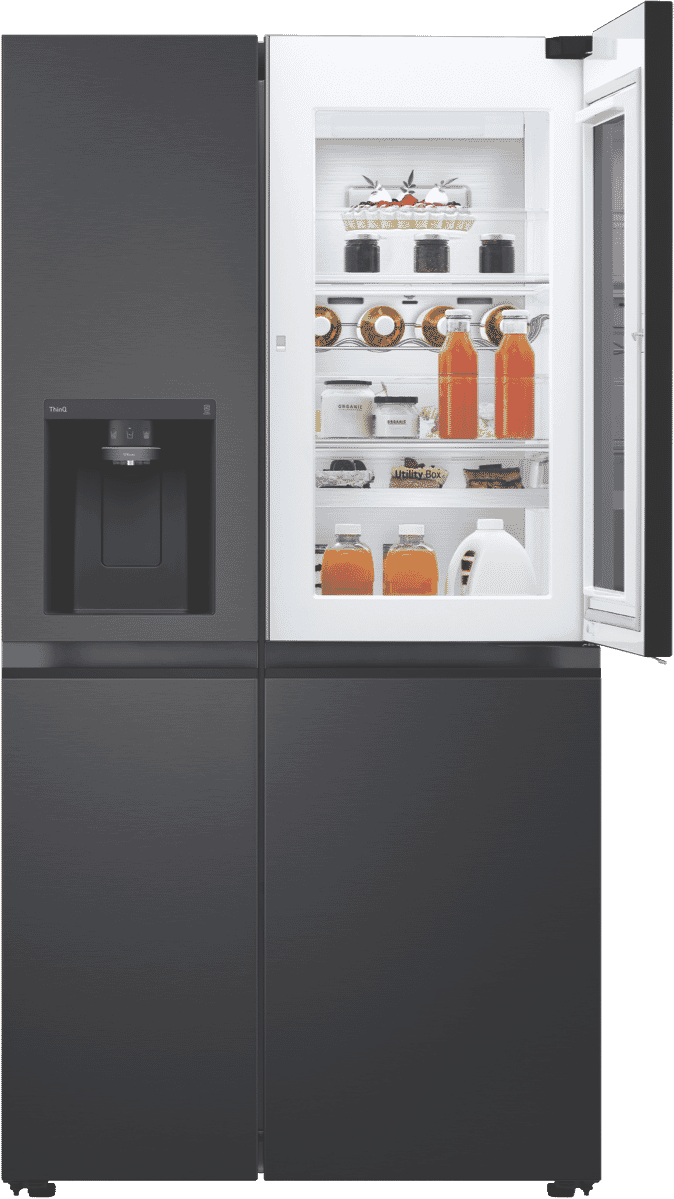 LG 635L InstaView SxS Refrigerator GS-V600MBLC
