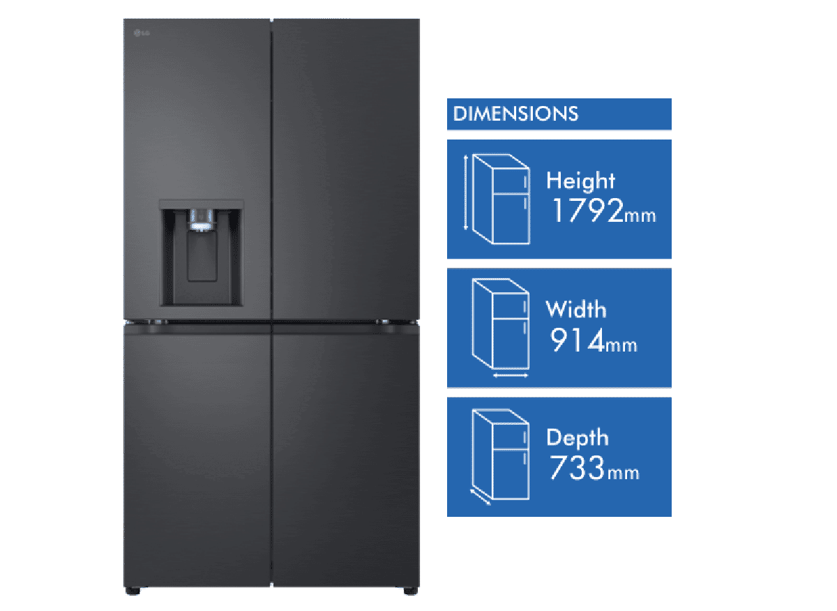 LG 636L French Door Refrigerator GF-LN700MBL
