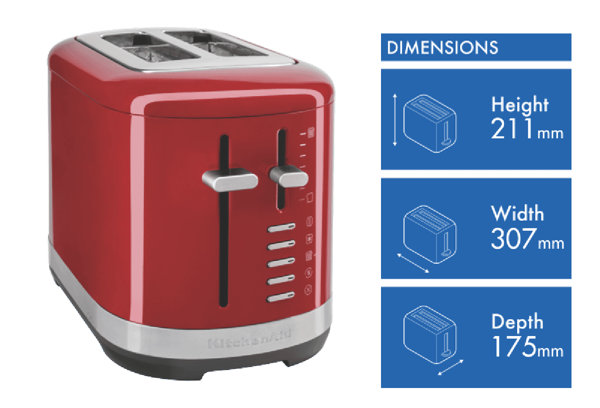 KitchenAid 2 Slice Toaster Empire Red 5KMT2109AER