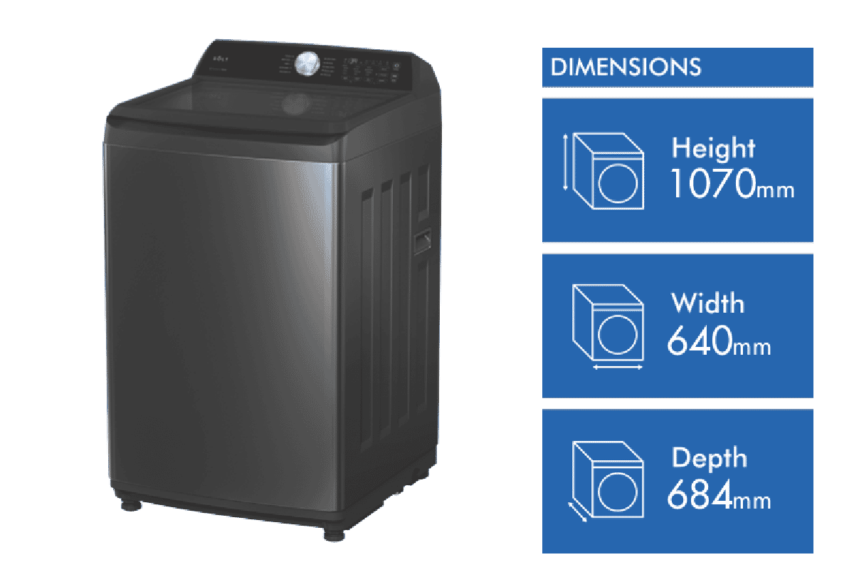 Solt 12kg Top Load Washing Machine GGSTLW1202RCTG