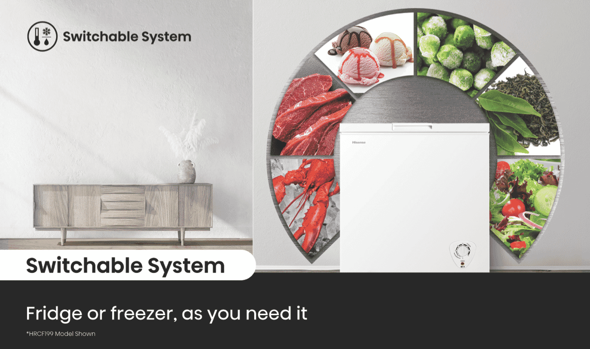 Hisense 145L Hybrid Chest Freezer HRCF146