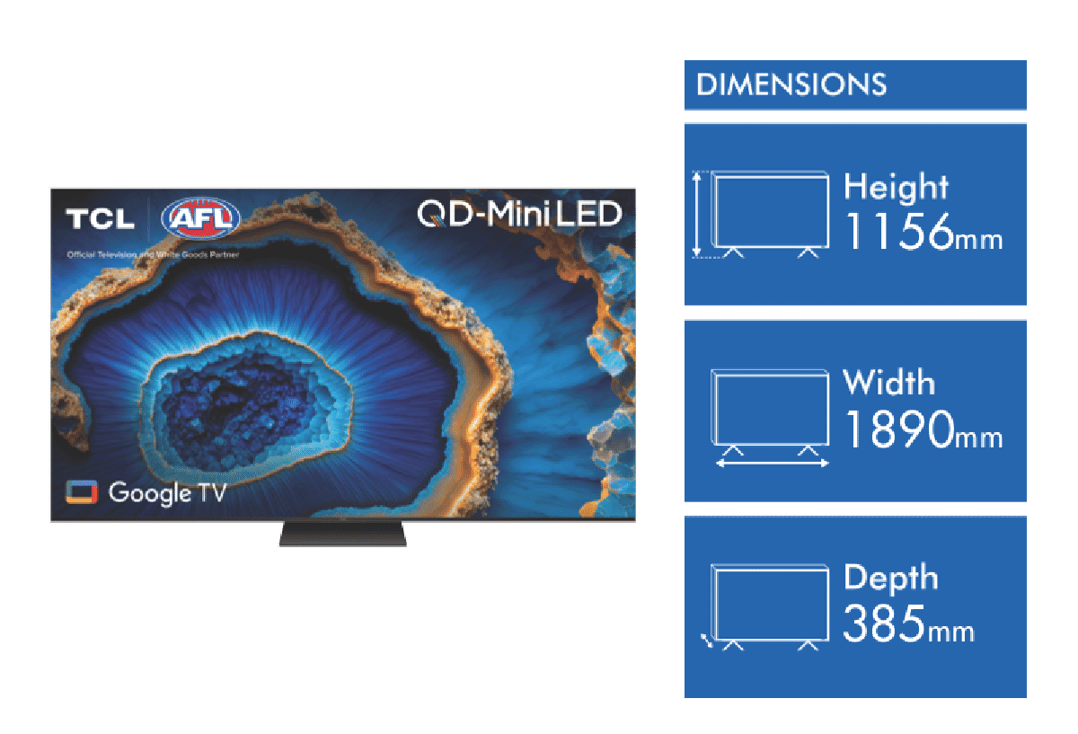 TCL 85" C755 QD-MiniLED Google TV 24 85C755