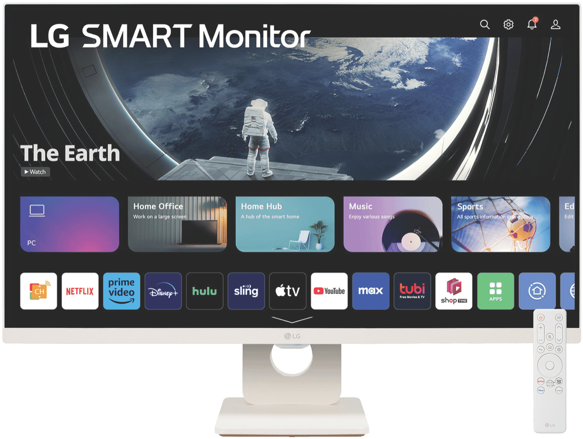 LG 27" FHD IPS Smart Monitor with webOS 23 27SR50F-W.AAU