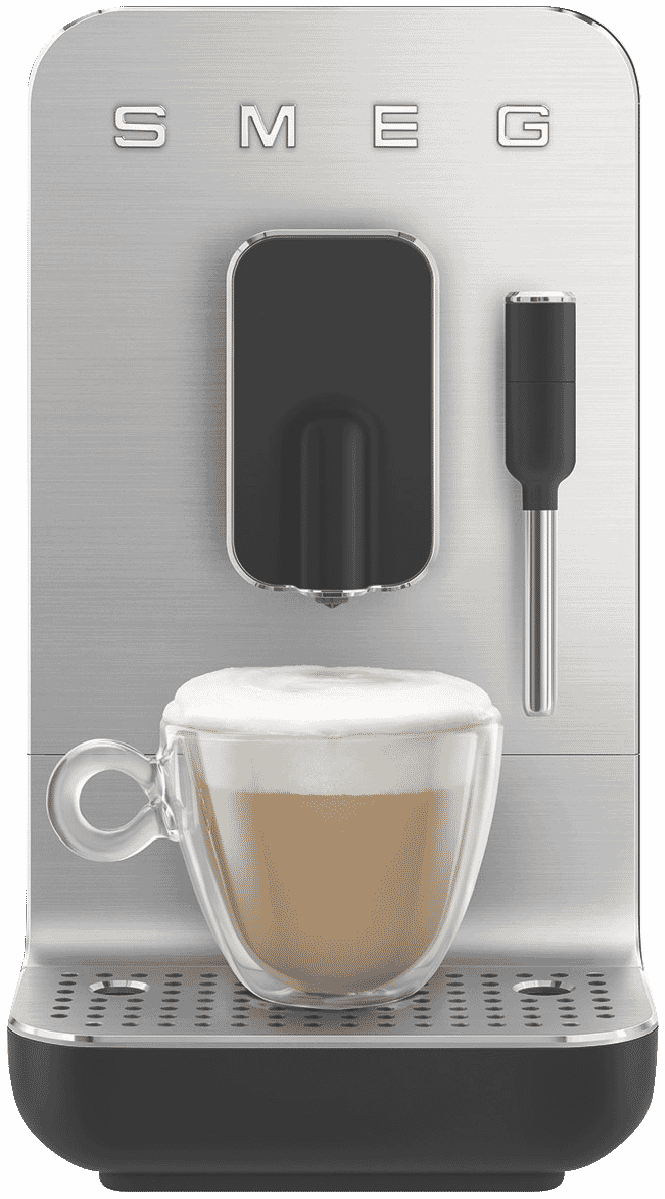 Smeg Bean To Cup Coffee Machine With Steam Wand Matte Black BCC12BLMAU