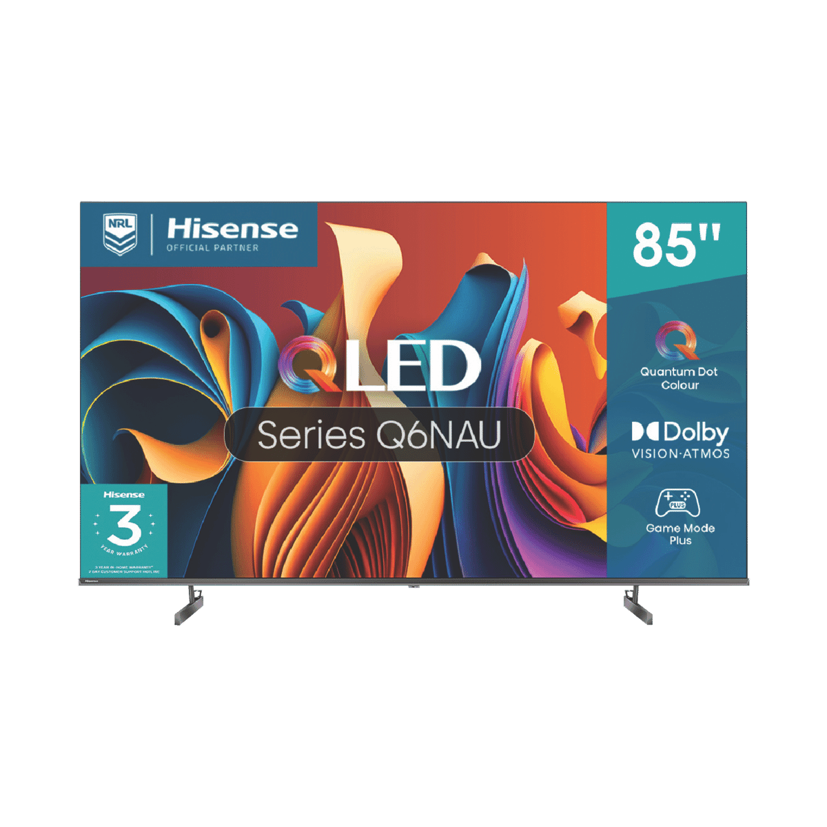 Hisense 85" Q6NAU 4K QLED Smart TV 24 85Q6NAU