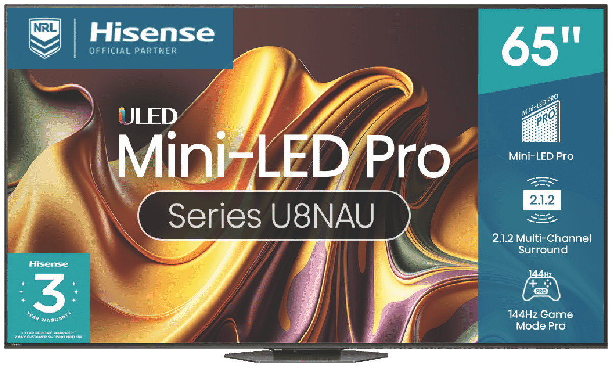 Hisense 65" U6NAU 4K Mini-LED QLED Smart TV 24 65U8NAU