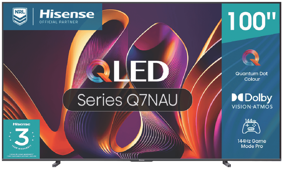 Hisense 100" Q7NAU 4K QLED Smart TV 24 100Q7NAU
