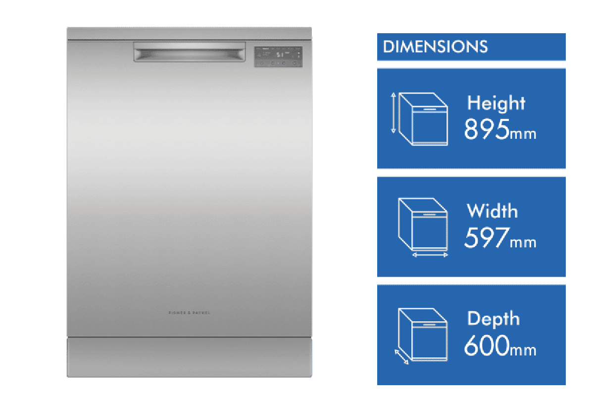 Fisher & Paykel Freestanding Dishwasher Stainless Steel DW60FC1X3
