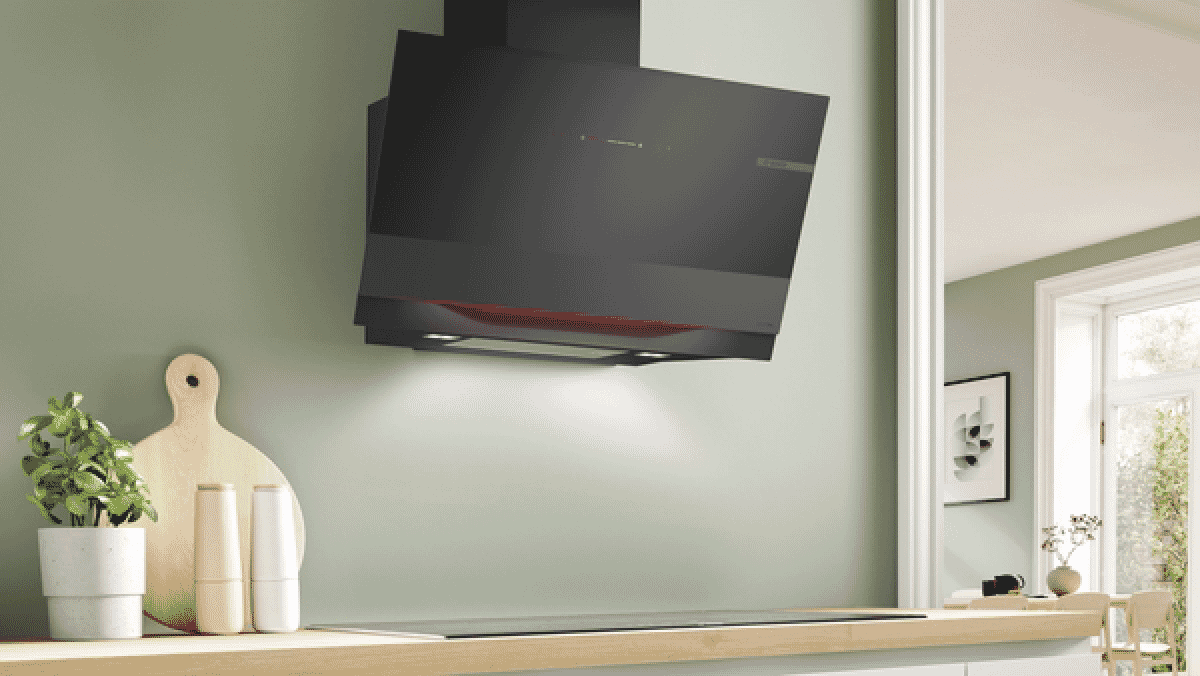 Bosch 90cm Black Inclined Rangehood DWK91LT65