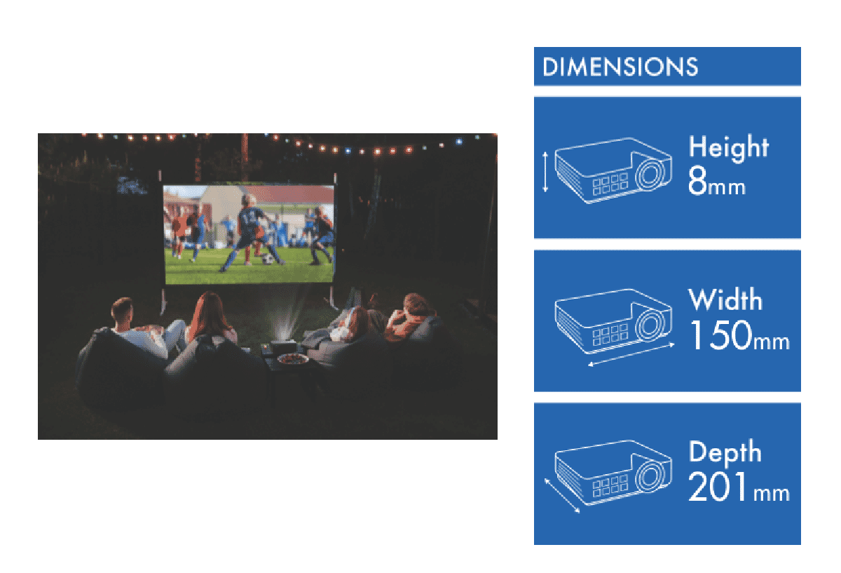 Laser 720P LED Projector with Bluetooth 2024 PJ-100HD-542