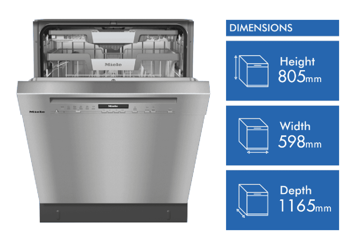 Miele AutoDos CleanSteel Built-Under Dishwasher G 7130 SCU CLST