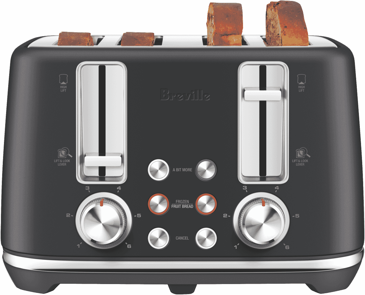 Breville The Toast Set 4 Slice Toaster Matte Black LTA842MTB2IAN1