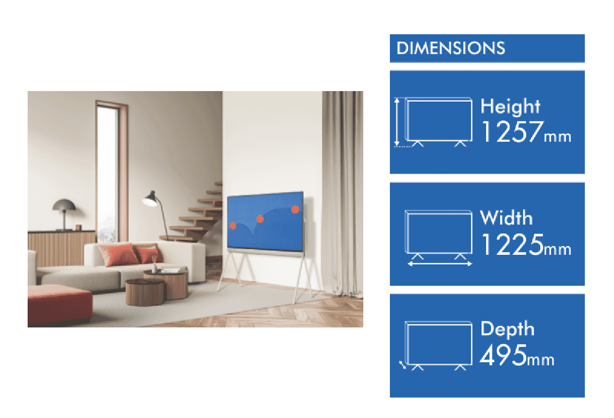 LG 55" OLED evo LX1T Pos 4K Smart TV 2024 55LX1TPSA