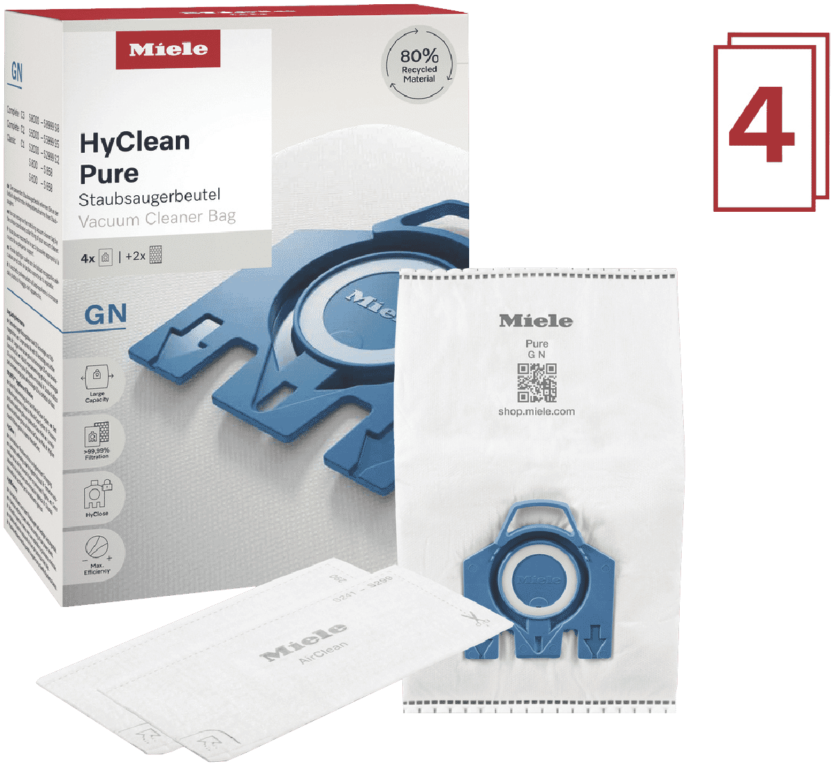 Miele GN HyClean Pure Dust Bag 12421130