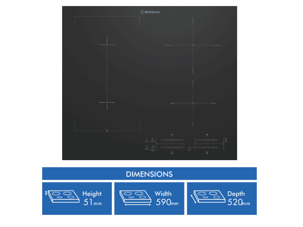 Westinghouse 60cm Induction Cooktop WHI645BE