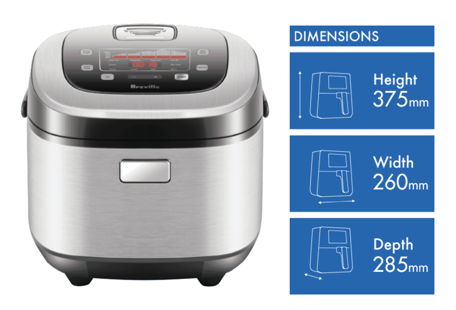 Breville The Rice Box Induction Rice Cooker LRC800BSS2IAN1