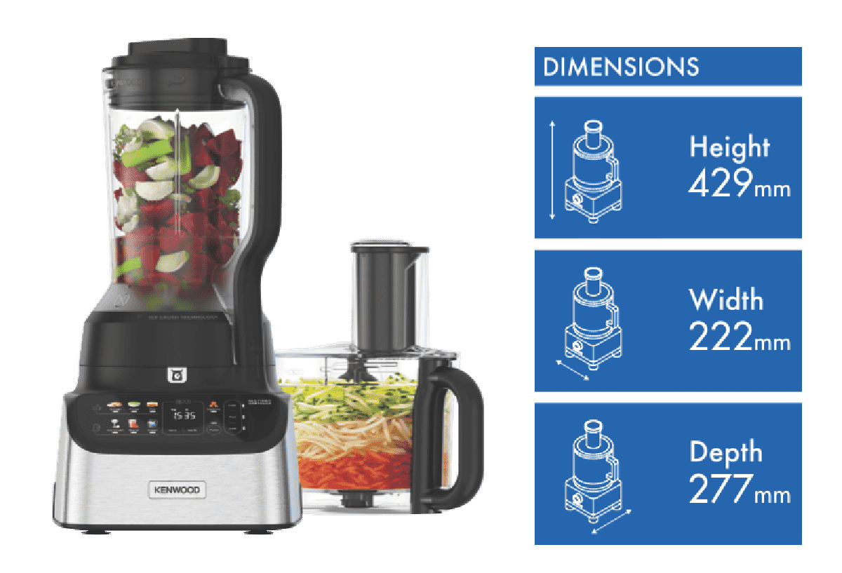 Kenwood Multi Pro One Touch Food Processor And Blender Silver FDM73480SS