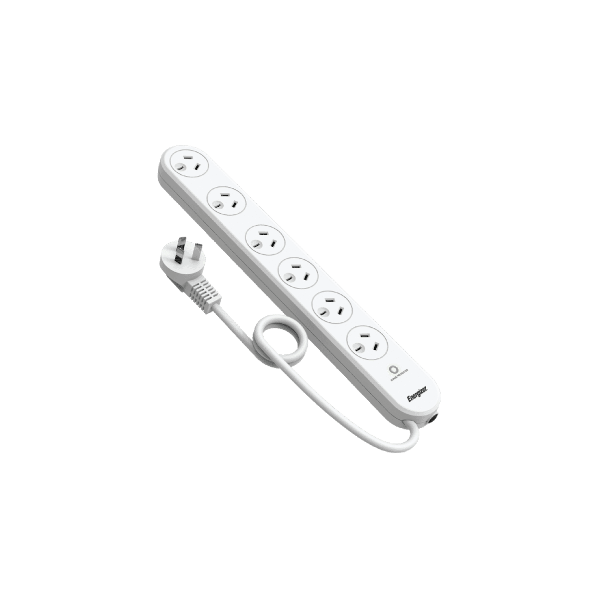 Energizer 6 Outlet Power Board with Surge Protection ET6OSPSW