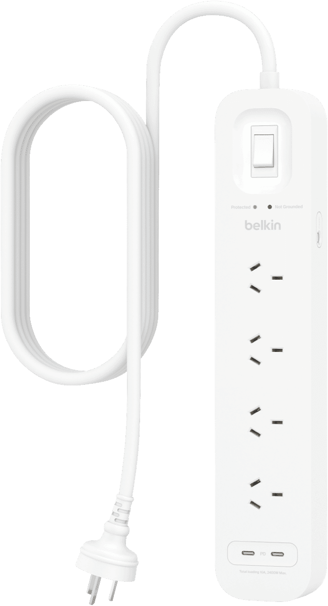 Belkin SurgePro 4-Outlet Surge Protector with Dual USB-C SRB005AU2M