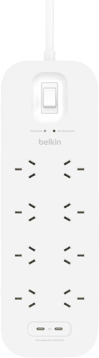 Belkin SurgePro 8-Outlet Surge Protector with Dual USB-C SRB004AU2M