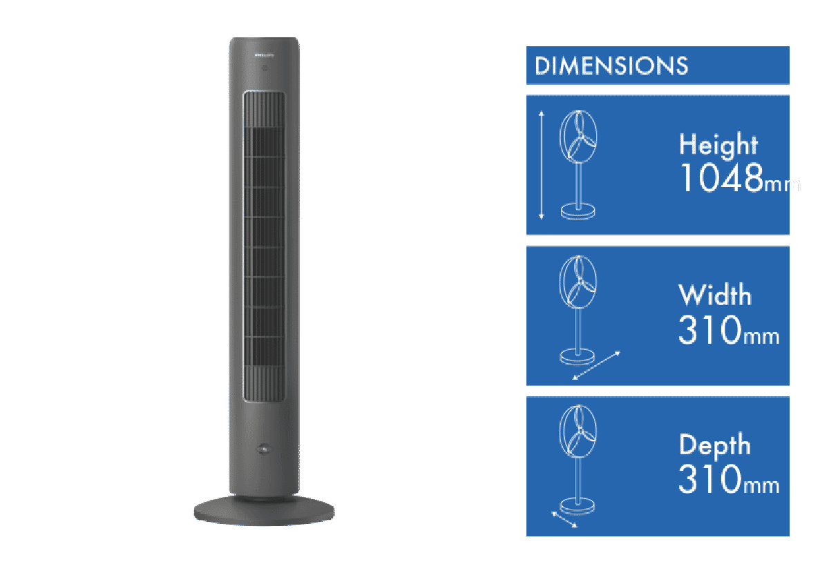 Philips 5000 Series Tower Fan Charcoal CX5535/11